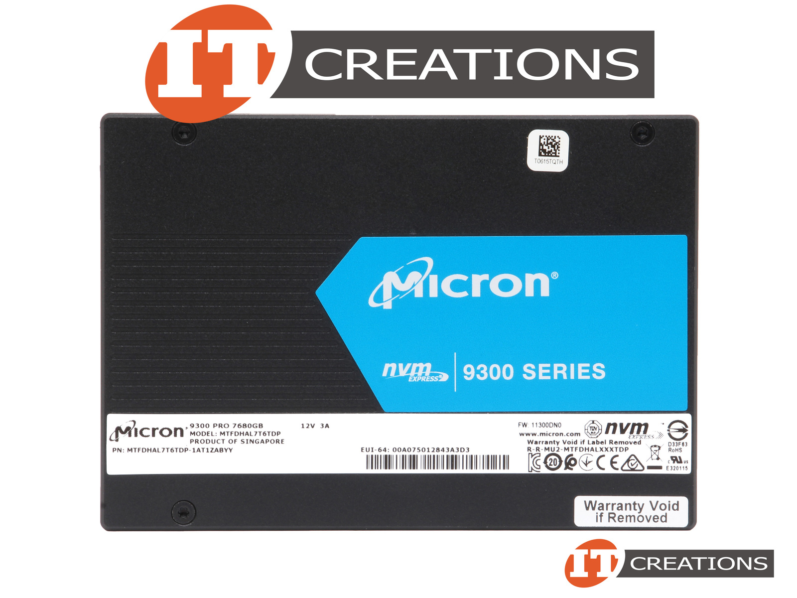 MTFDHAL7T6TDP-1AT1ZABYY - Refurbished - MICRON 7.68TB TLC PCIE GEN3 X4 ...