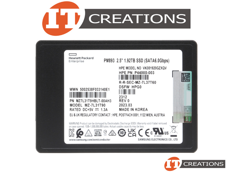 MZ-7L31T90-HP - Used - HP / HPE / SAMSUNG 1.92TB SATA III 2.5 INCH ...