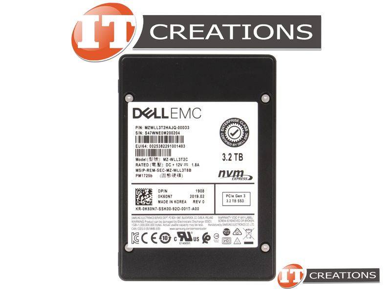 MZWLL3T2HAJQ-DELL - Refurbished - DELL EMC / SAMSUNG 3.2TB TLC PCIE ...