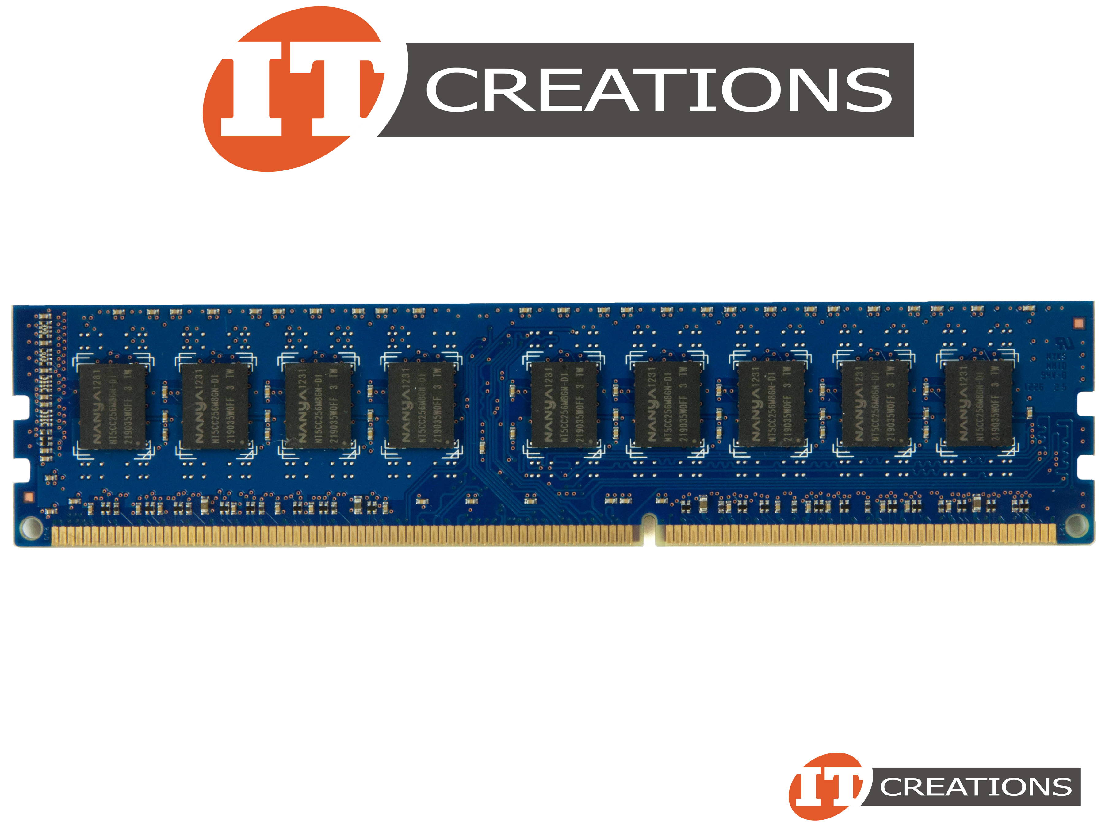 NT4GC72B8PG0NF-DI NANYA 4GB PC3-12800E DDR3-1600 UNBUFFERED ECC 2RX8 CL11 240 PIN 1.5V MEMORY MODULE