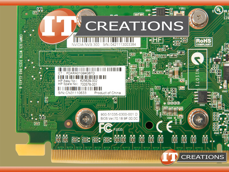 NVS300-HP-LOW P - Refurbished - HP NVIDIA NVS 300 GRAPHICS CARD 512MB ...