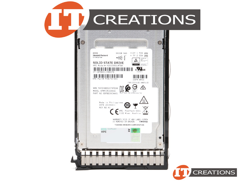 P04518-B21 - Refurbished - HP / HPE 960GB TLC SAS III 2.5 INCH SMALL ...