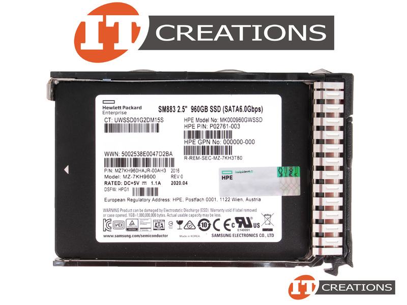 P09716-B21 - Used - HP / HPE 960GB SATA III 2.5 INCH SMALL FORM FACTOR ...
