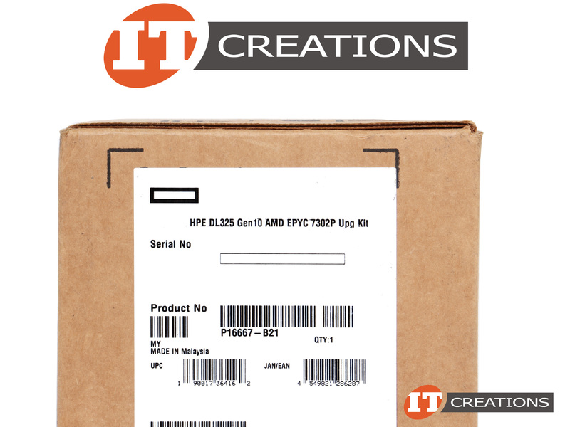 P16667-B21-RETAIL - Retail - HP CPU KIT AMD EPYC 16 CORE PROCESSOR 7302P 3GHZ 128MB L3 CACHE TDP ...