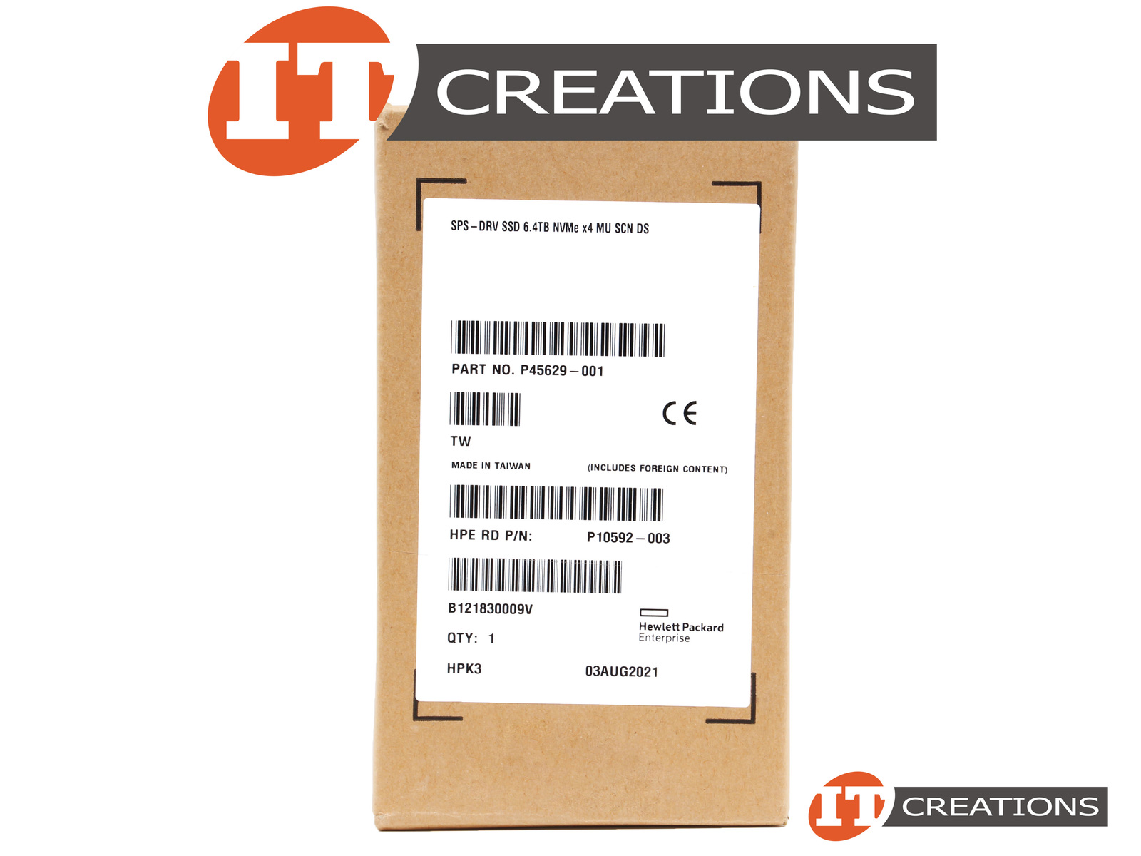 P45629-001-RETAIL - Retail - HP/ HPE 6.4TB 64-LAYER TLC PCIE NVME U.2 ...