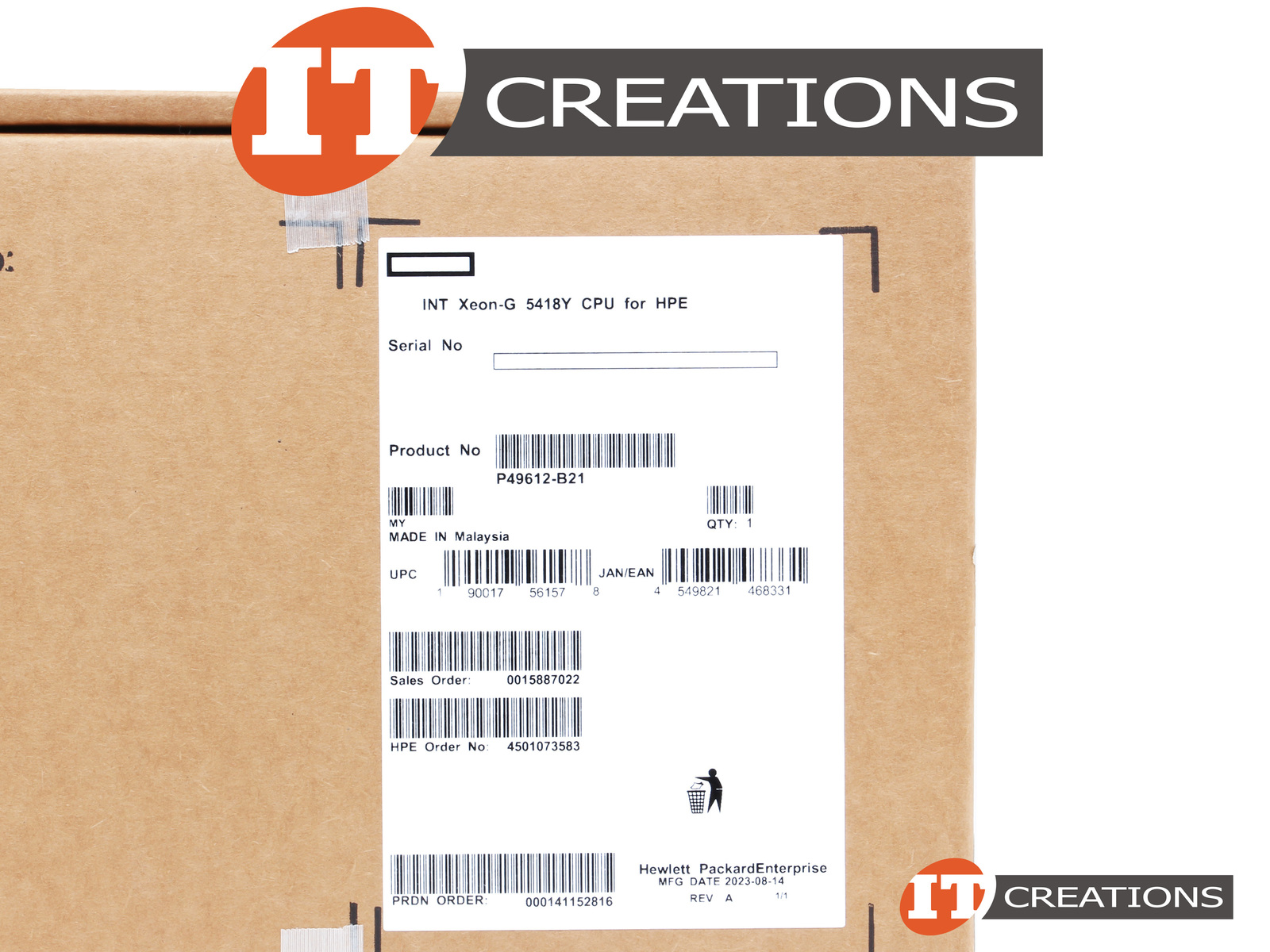 P60435-001-RETAIL - Retail - HP CPU INTEL XEON GOLD 24 CORE PROCESSOR ...