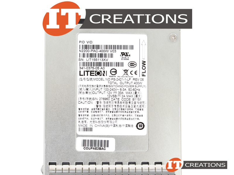 PS-2421-1-LF-CISCO CISCO / LITEON POWER SUPPLY 400W 100-240V 6-3A 50 ...