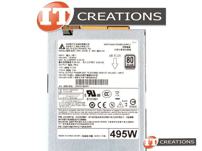 PWR-500AC-F ARISTA POWER SUPPLY 495W / 500W 100-240V 80 PLUS PLATINUM ...
