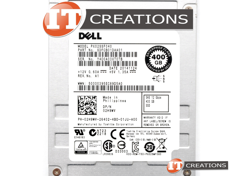 PX02SSF040-DELL - Refurbished - DELL / TOSHIBA 400GB EMLC SAS III 2.5 ...