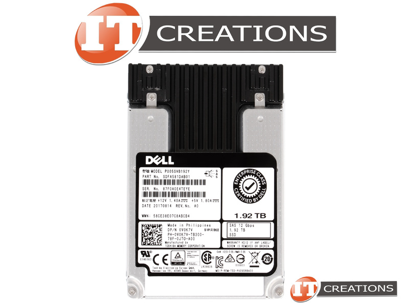 PX05SVB192Y-DELL - Used - DELL / TOSHIBA 1.92TB MLC SAS III 2.5 INCH ...