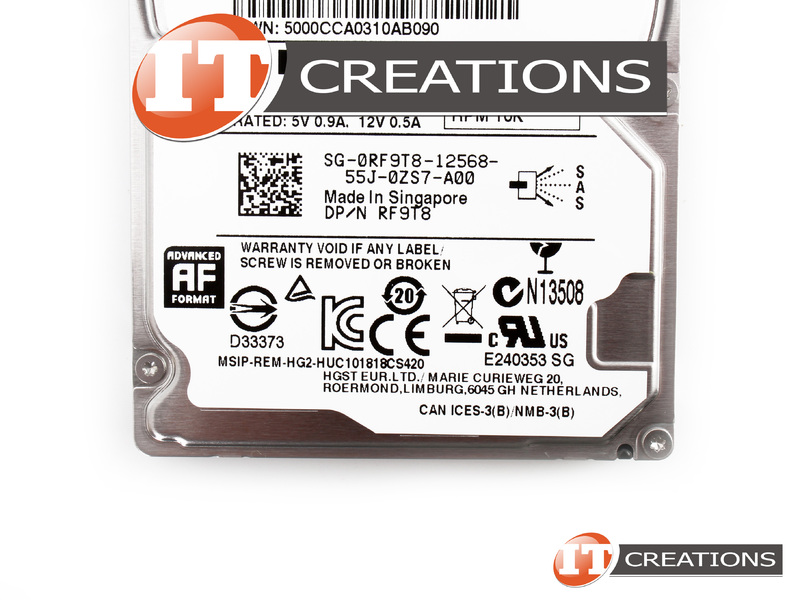 RF9T8 - Refurbished - DELL / HITACHI GLOBAL 1.8TB 10K RPM SAS 2.5 INCH ...