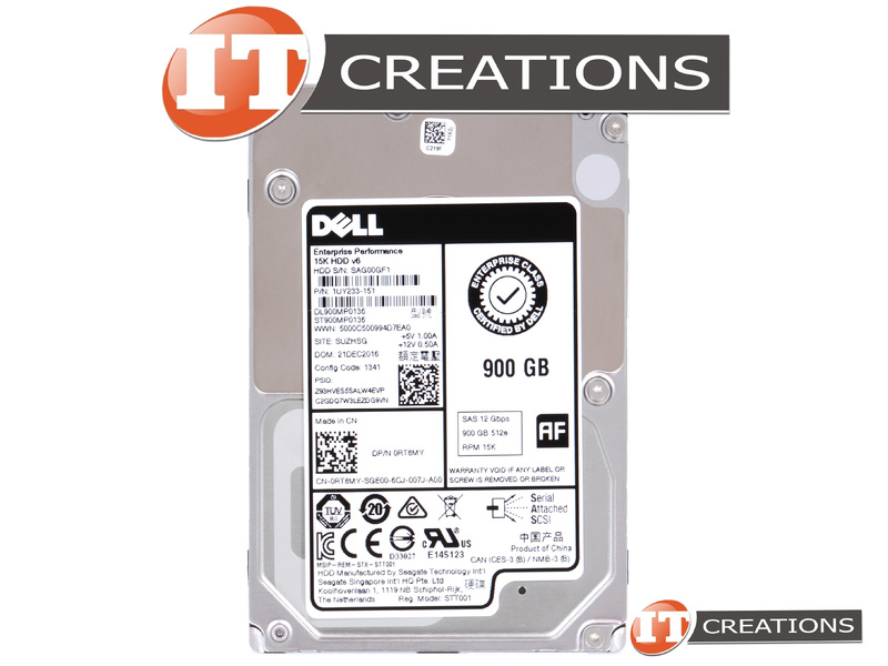 RT8MY - Refurbished - DELL / SEAGATE 900GB 15K RPM SAS III 2.5 INCH ...