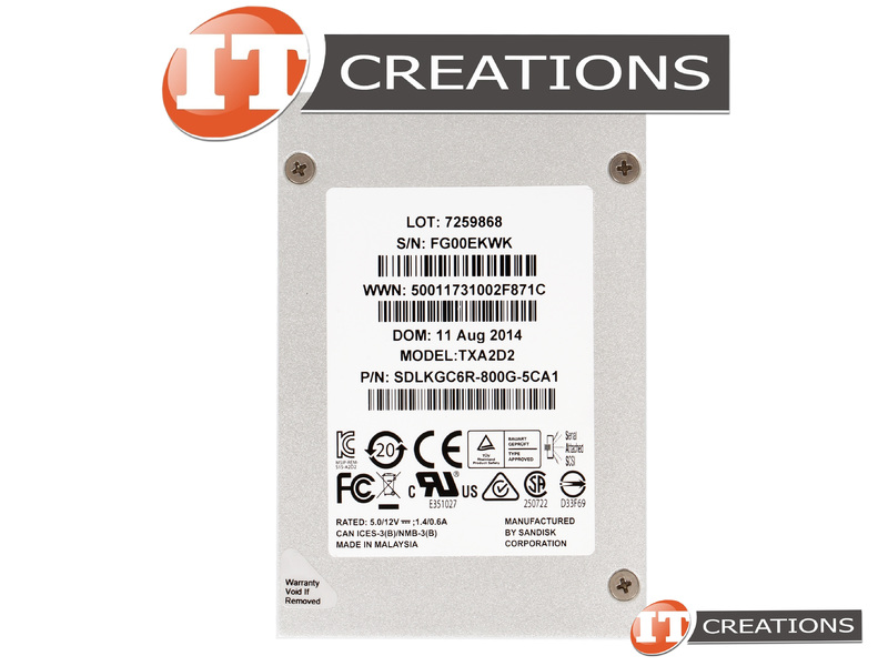 SDLKGC6R-800G-5CA1 - Refurbished - SANDISK 800GB MLC SAS 2.5 INCH SMALL ...