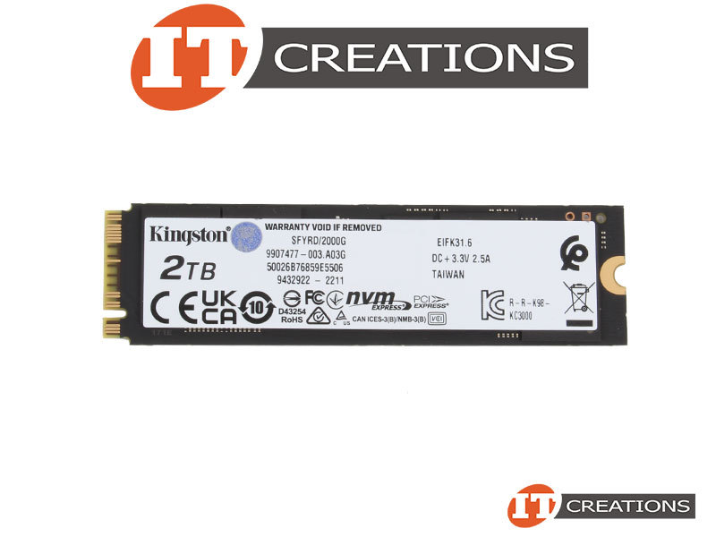 SFYRD-2000G-RETAIL - Retail - KINGSTON FURY 2TB 3D TLC PCIE 4.0 X4 NVME ...