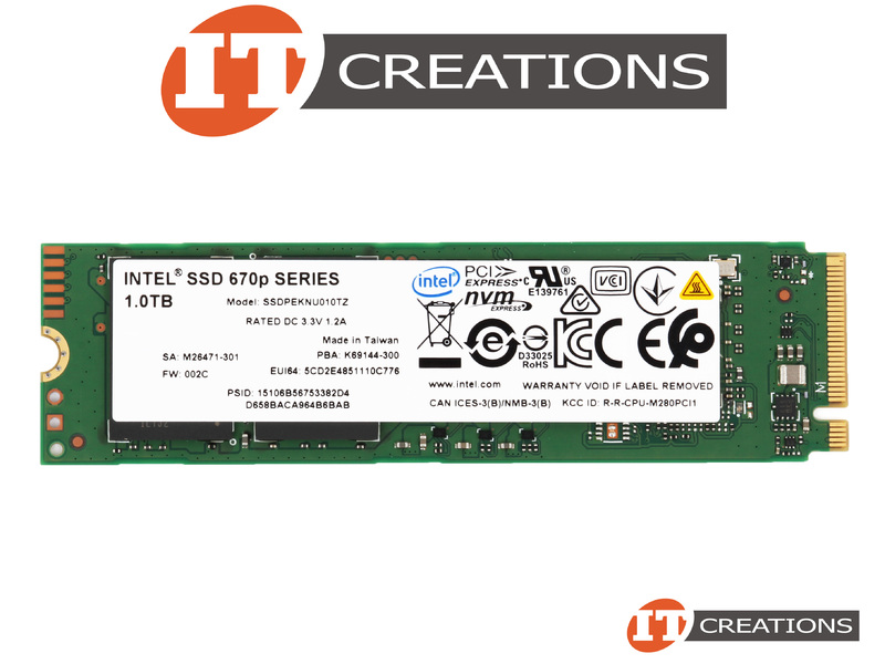 SSDPEKNU010TZX1-NEW - New - INTEL 1.0TB 3D4 QLC PCIE 3.0 X4 NVME M.2 ...