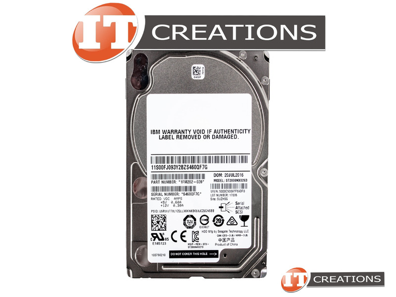 ST2000NX0263-IBM - New Other - IBM / SEAGATE 2TB 7.2K RPM SAS III 2.5 ...