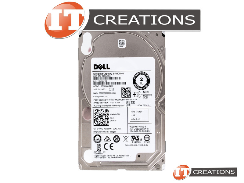 ST2000NX0433-DELL - Refurbished - DELL / SEAGATE 2TB 7.2K RPM SAS III 2 ...
