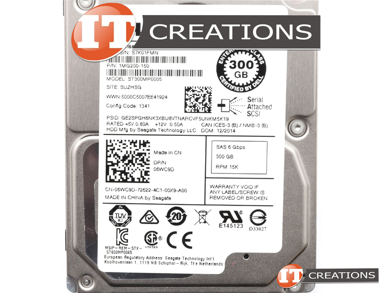 ST300MP0005-DELL - Refurbished - DELL / SEAGATE 300GB 15K RPM SAS III 2 ...