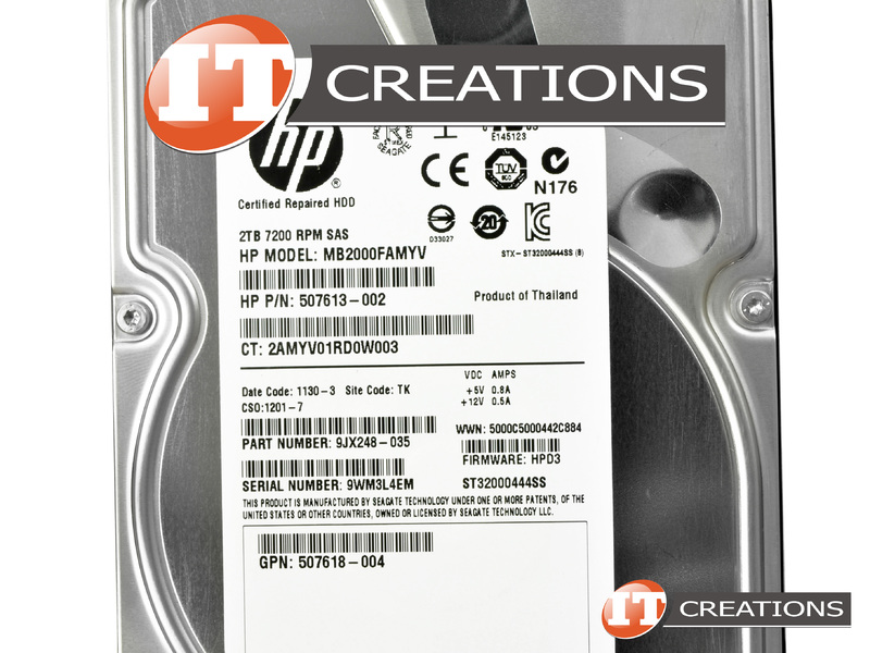 ST32000444SS-HP HP / SEAGATE 2TB 7.2K RPM SAS 3.5 INCH LARGE FORM ...