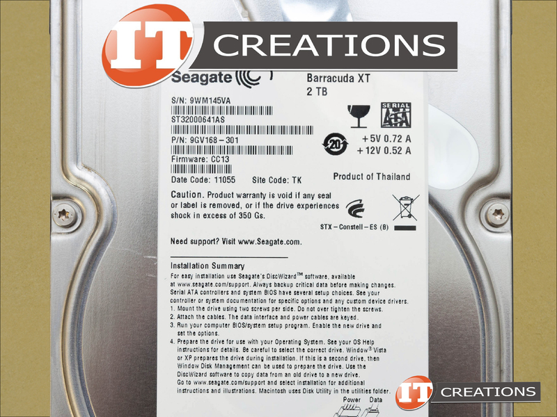 ST32000641AS-DELL DELL 2TB 7.2K RPM SATA 3.5 INCH HARD DRIVE (DUAL ...