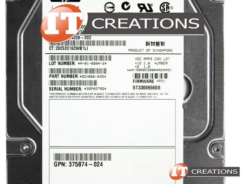 ST3300656SS-HP HP / SEAGATE 300GB 15K RPM SAS 3.5 INCH LARGE FORM ...