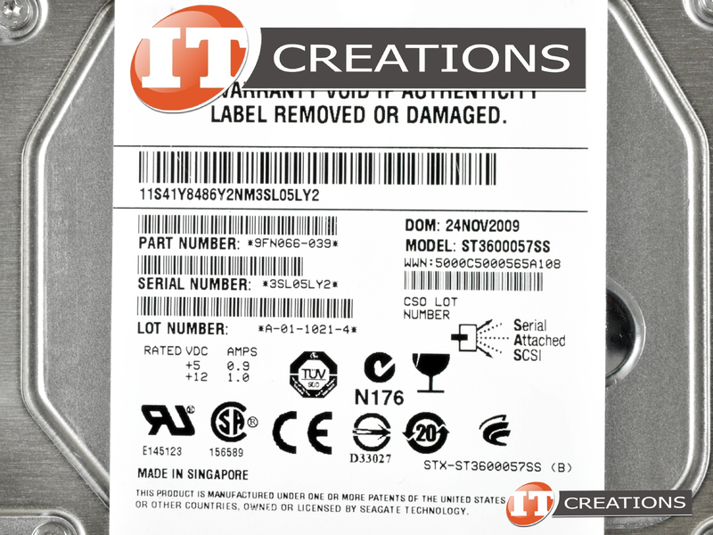 ST3600057SS-IBM IBM / SEAGATE 600GB 15K RPM SAS 3.5 INCH LARGE FORM ...