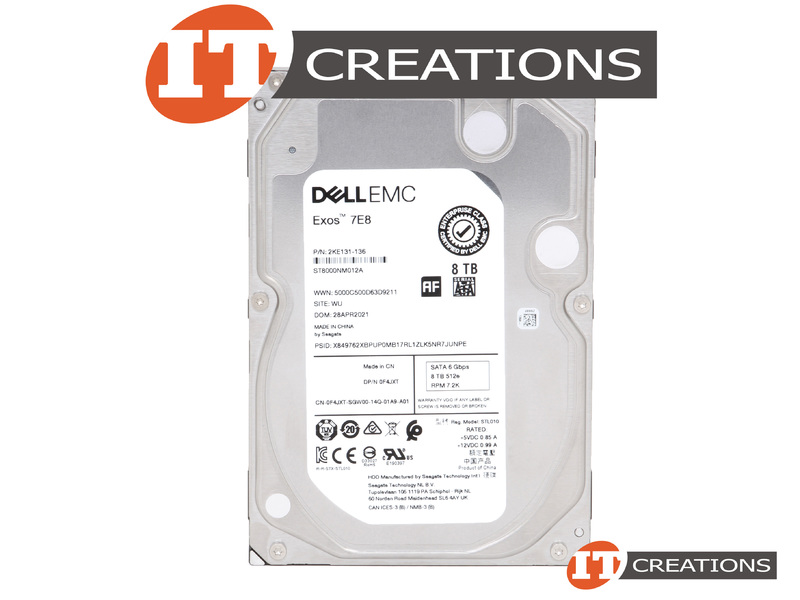 ST8000NM012A-DELL - Used - DELL EMC / SEAGATE 8TB 7.2K RPM SATA III 3.5 ...