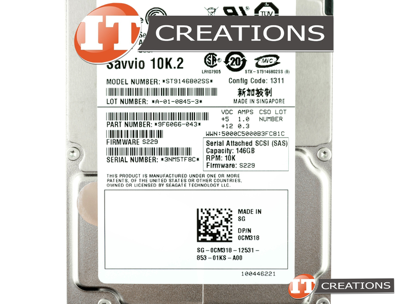 ST9146802SS-DELL SEAGATE 146GB 10K RPM SAS 2.5 INCH SAVVIO 3GB/S 16MB ...