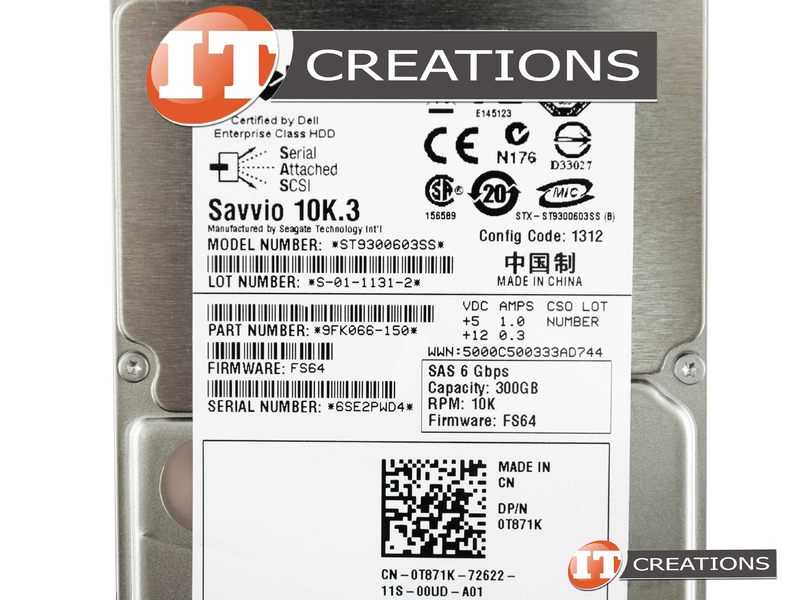 ST9300603SS-DELL - Used - DELL / SEAGATE 300GB 10K RPM SAS 2.5 INCH ...