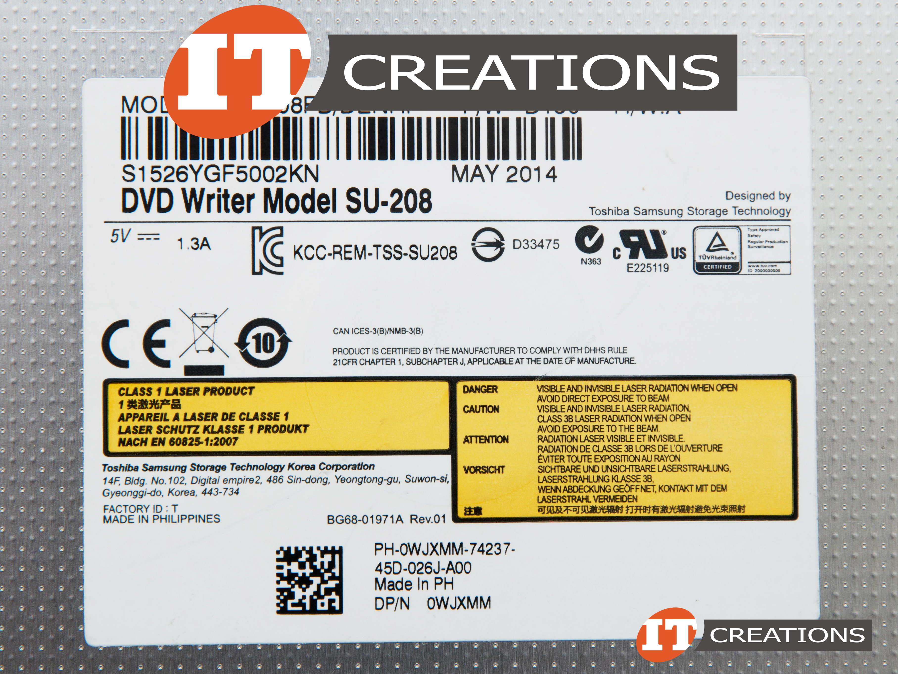 SU-208-DELL DELL OPTICAL DRIVE DVD MULTI RECORDER RW REWRITABLE COMPACT ...