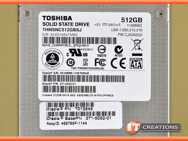 THNSNC512GBSJ TOSHIBA 512GB SSD SATA 2.5 INCH HARD DRIVE