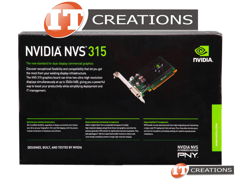 VCNVS315DVI-PB-RETAIL - Retail - PNY NVIDIA NVS 315 FERMI GPU 1GB 48 ...