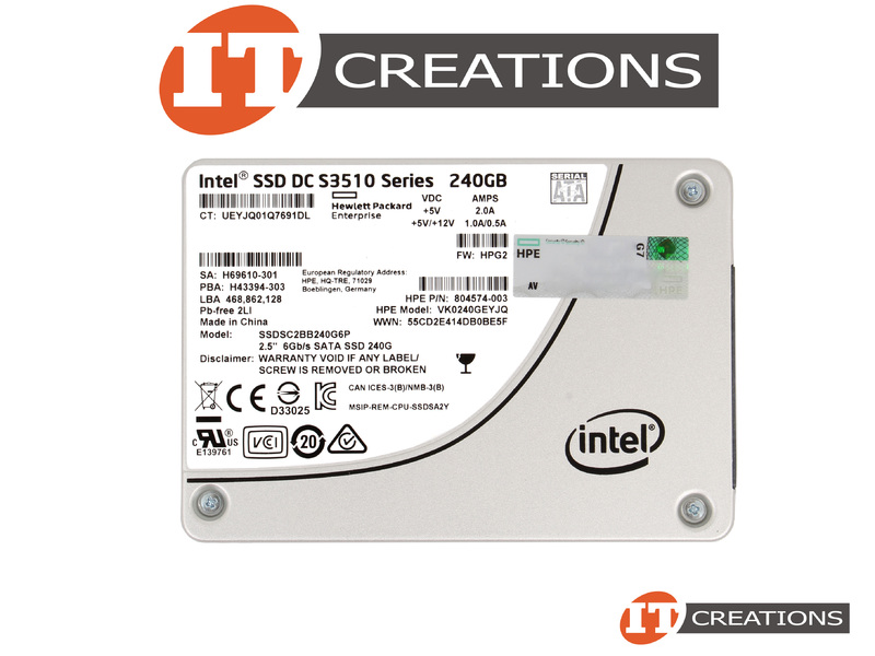 VK0240GEYJQ - Refurbished - HP 240GB MLC SATA III 2.5 INCH SMALL FORM ...