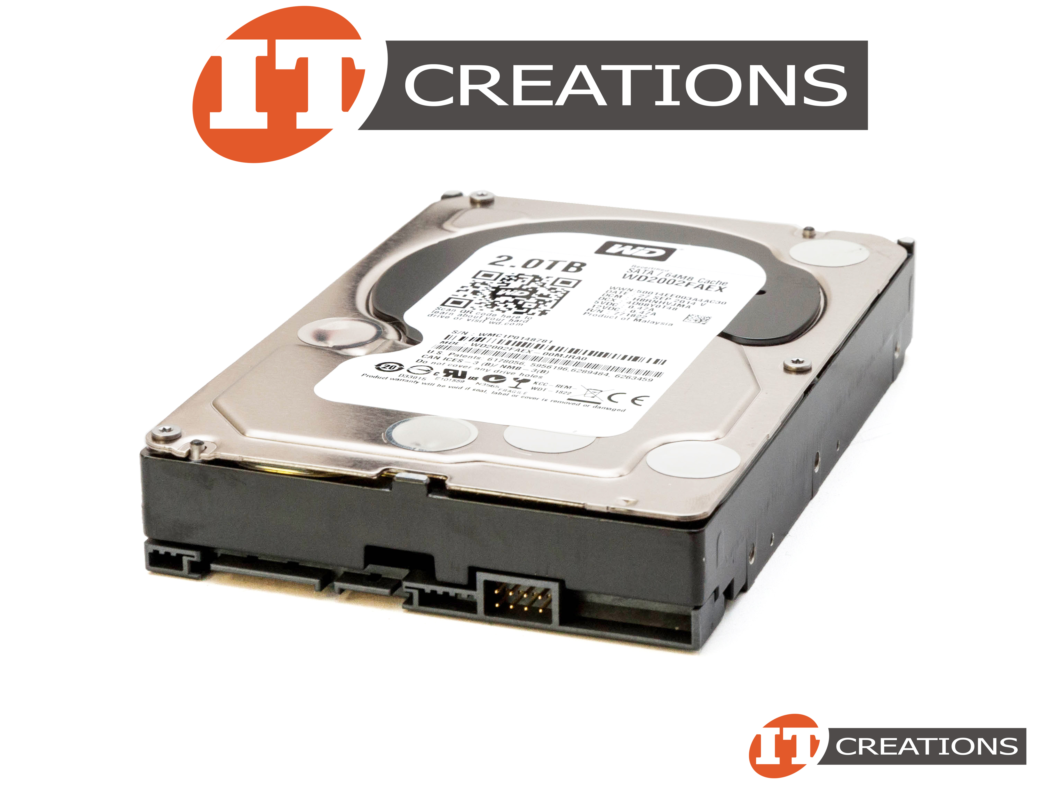 WD2002FAEX-007BA0 WESTERN DIGITAL 2TB 7.2K RPM SATA III 3.5 INCH LARGE ...