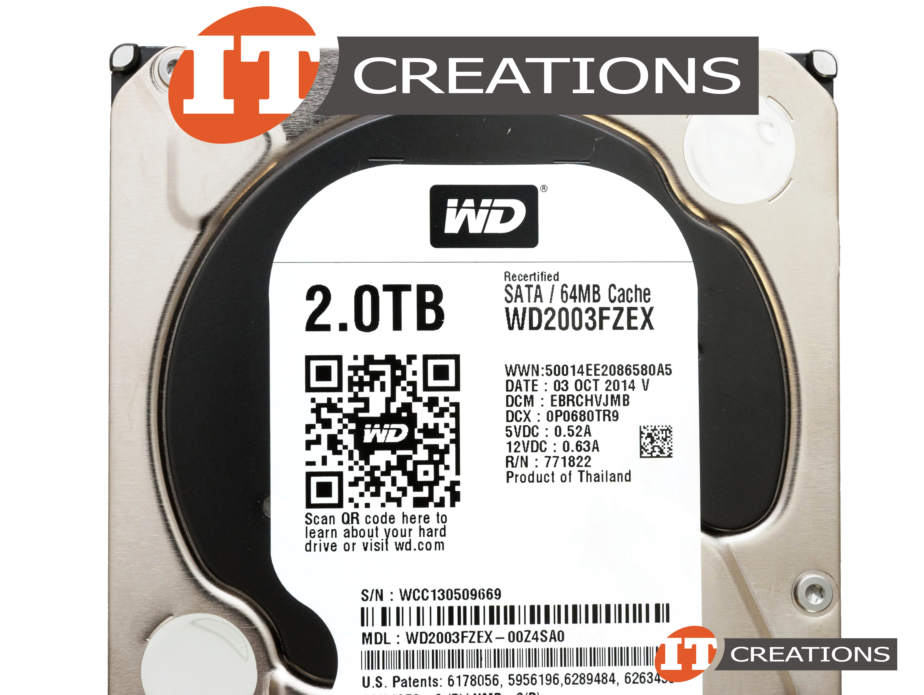 WD2003FZEX - Refurbished - WESTERN DIGITAL 2.0TB 7.2K RPM SATA III 3.5 ...