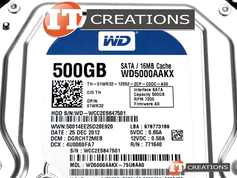 WD5000AAKX-75U6AA0-DELL - Refurbished - DELL / WESTERN DIGITAL 500GB 7.2K RPM SATA 3 3.5 INCH ...