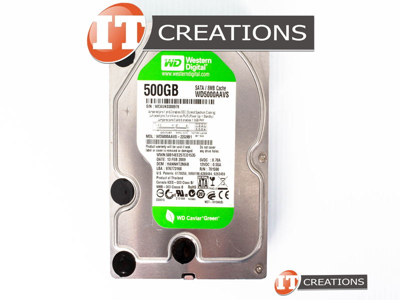 WD5000AAVS-00G9B0 WESTERN DIGITAL 500GB 7.2K RPM SATA 3.5 INCH HARD DRIVE