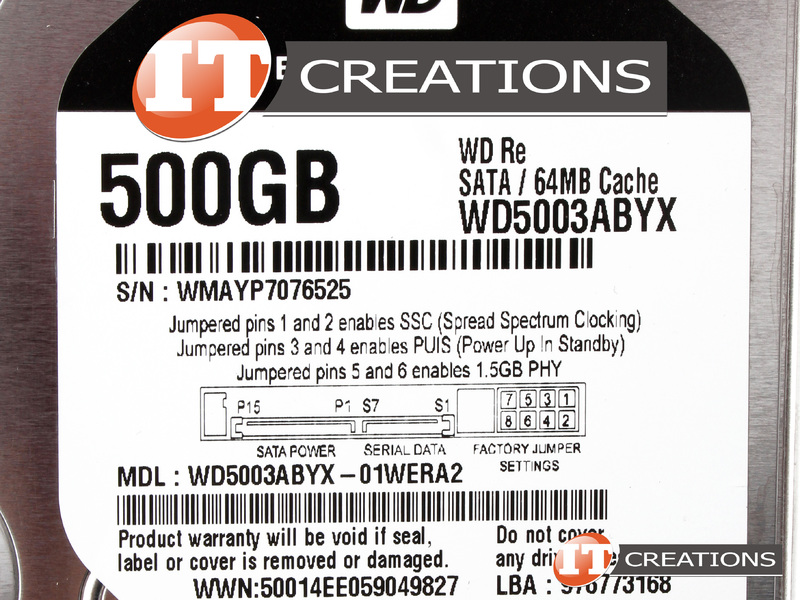WD5003ABYX-01WERA2 - Refurbished - WESTERN DIGITAL 500GB 7.2K RPM SATA ...