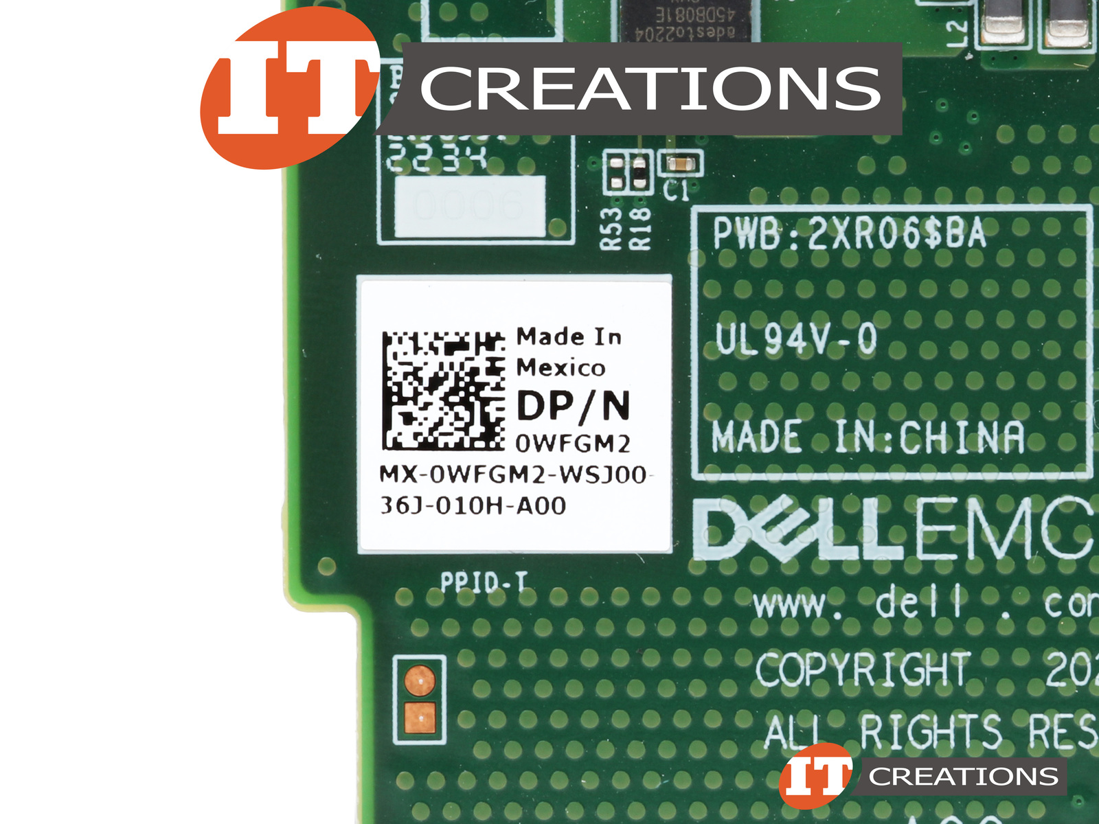 WFGM2 DELL / BROADCOM BCM5720 1GBE BASE-T DUAL PORT LOM CARD RIO FOR ...