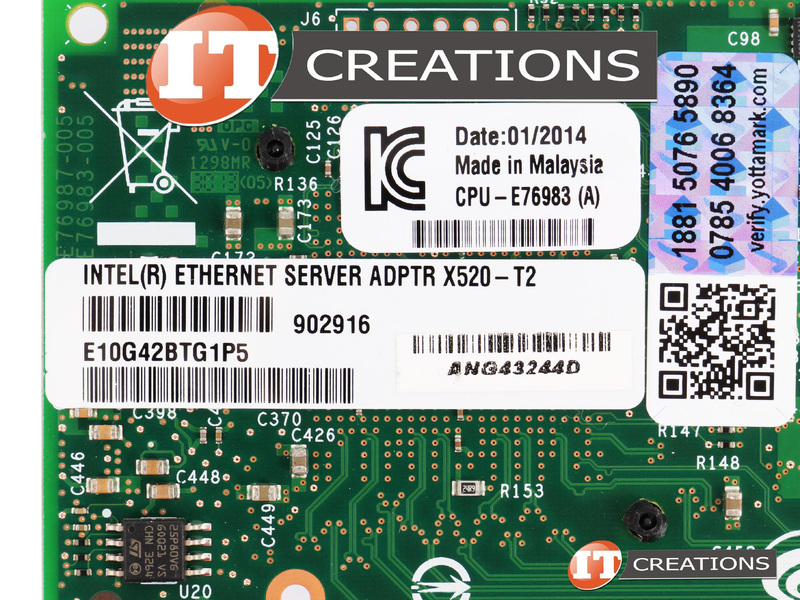 X520-T2-NO BRACKET INTEL X520-T2 ETHERNET SERVER ADAPTER 10GBE PCI-E 2. ...