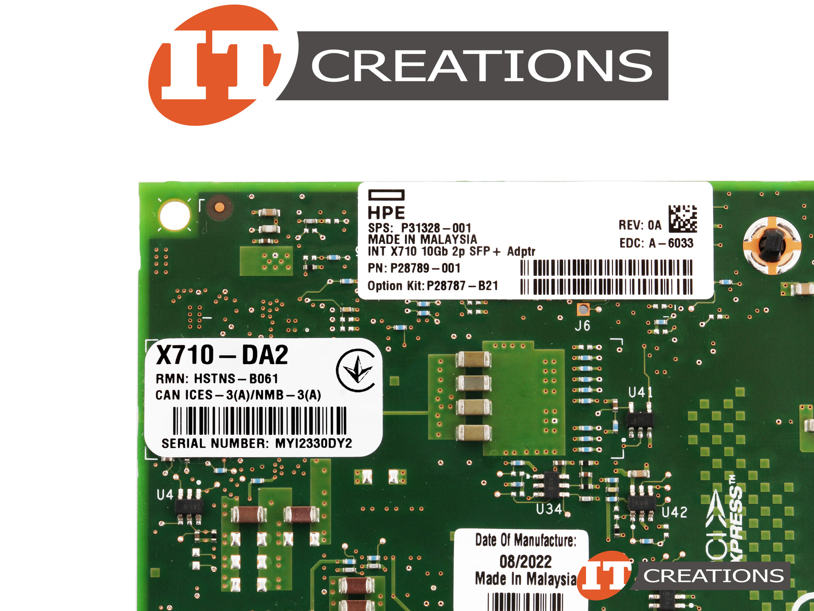 X710DA2-HP-HIGH P HP X710-DA2 CNA 10GBE DUAL PORT SFP+ PCI-E 3.0 X8 CONVERGED NETWORK ADAPTER ...
