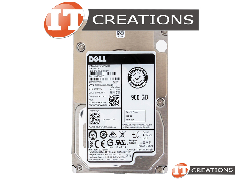 XTH17 - New - DELL / SEAGATE 900GB 15K RPM SAS III 2.5 INCH SMALL FORM ...