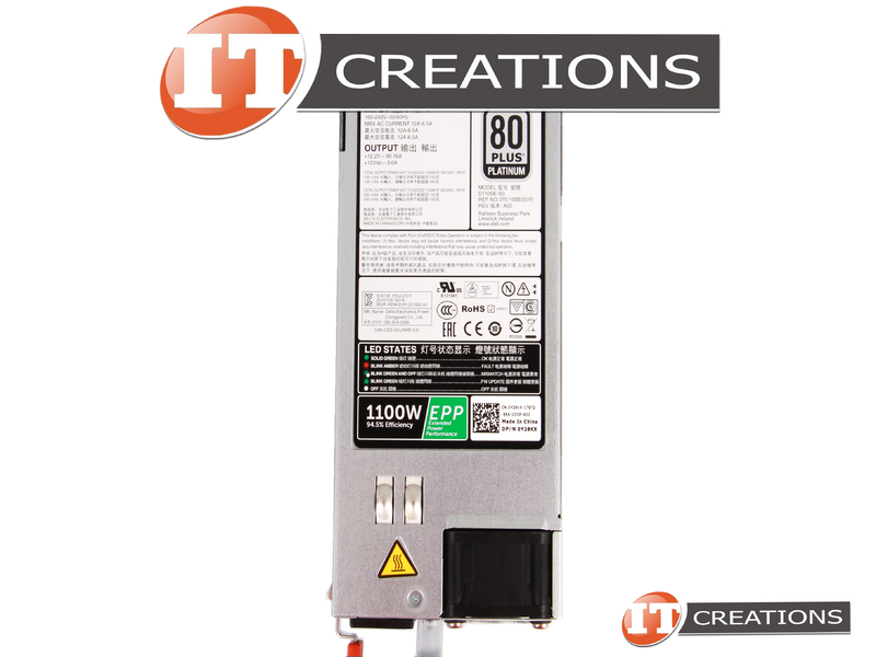 Y26KX DELL POWER SUPPLY 1100W INPUT 100-240V 50-60HZ 12-6.5A 80 PLUS ...