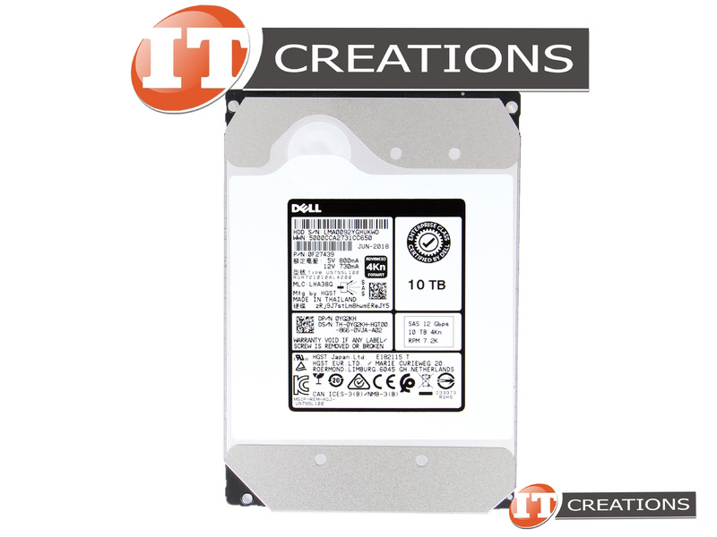 YG2KH - New Other - DELL / HITACHI GLOBAL 10TB 7.2K RPM SAS III 3.5 ...
