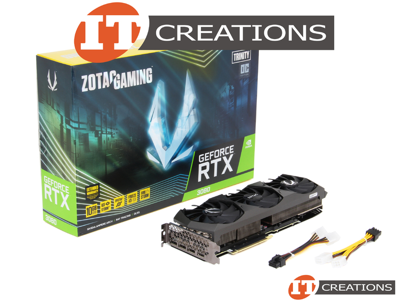ZT-A30800J-10PLHR-NEW - New - ZOTAC GAMING GEFORCE RTX 3080 TRINITY OC GPU LHR VERSION 10GB 8704 ...