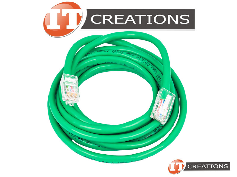A3L791-08-GRN Belkin Green CAT 5E Rj45 8 FT Cable RJ-45 Male Cat5e ...