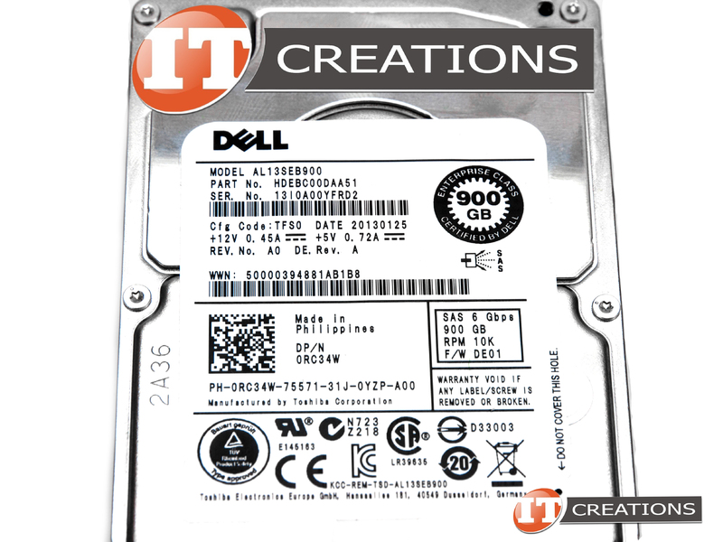 AL13SEB900-DELL - New Other - DELL / TOSHIBA 900GB 10K RPM SAS 2.5 INCH ...