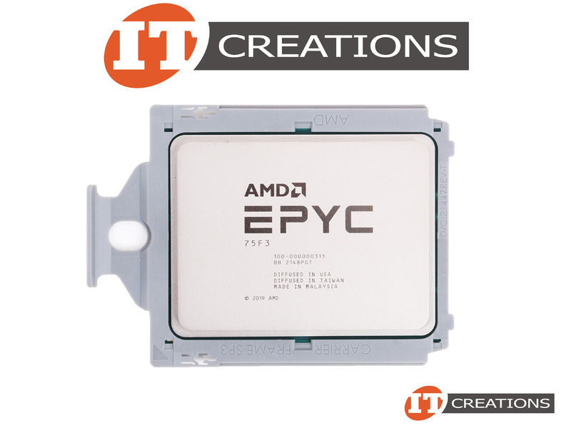 AMD EPYC 75F3 - New - AMD EPYC 32 CORE PROCESSOR 75F3 2.95GHZ BASE / 4.0GHZ MAX 256MB L3 CACHE ...