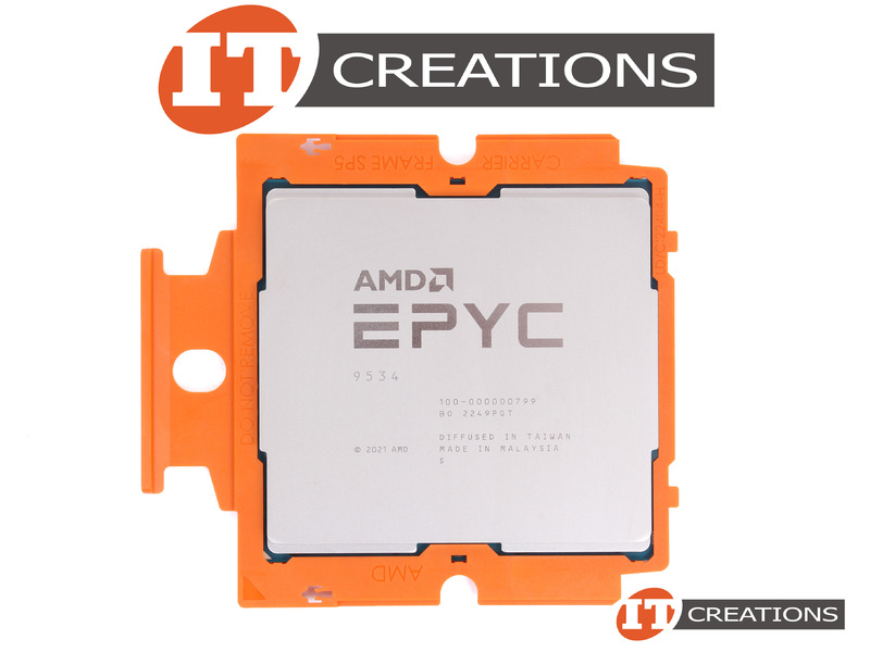 AMD EPYC 9534 - New - AMD EPYC 64 Core Processor 9534 2.45GHZ Base / 3.7GHZ MAX 256MB L3 Cache ...