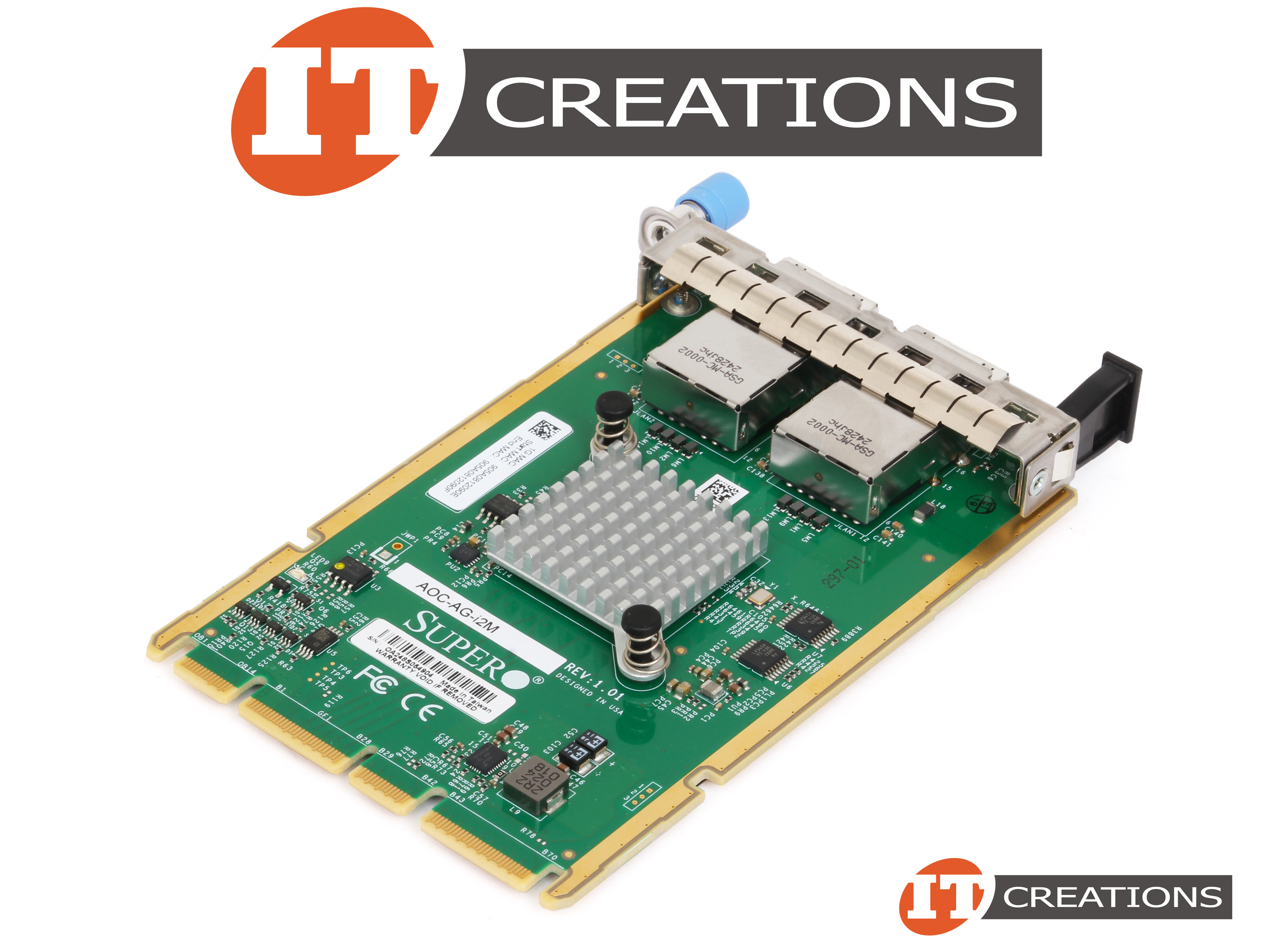 AOC-AG-i2M Supermicro 1gbe Dual Port Advanced I/O Module Intel I350 ...